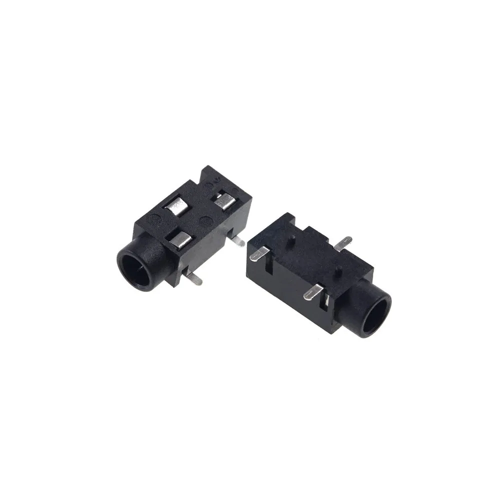 100pcs Phone Jack Stereo 3.5 Mm Diameter Trs 3 Pin For 3 Poles Earphone ...