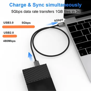Hard Drive External Cable USB Micro B Cable HDD Cable Micro Data Cable ...