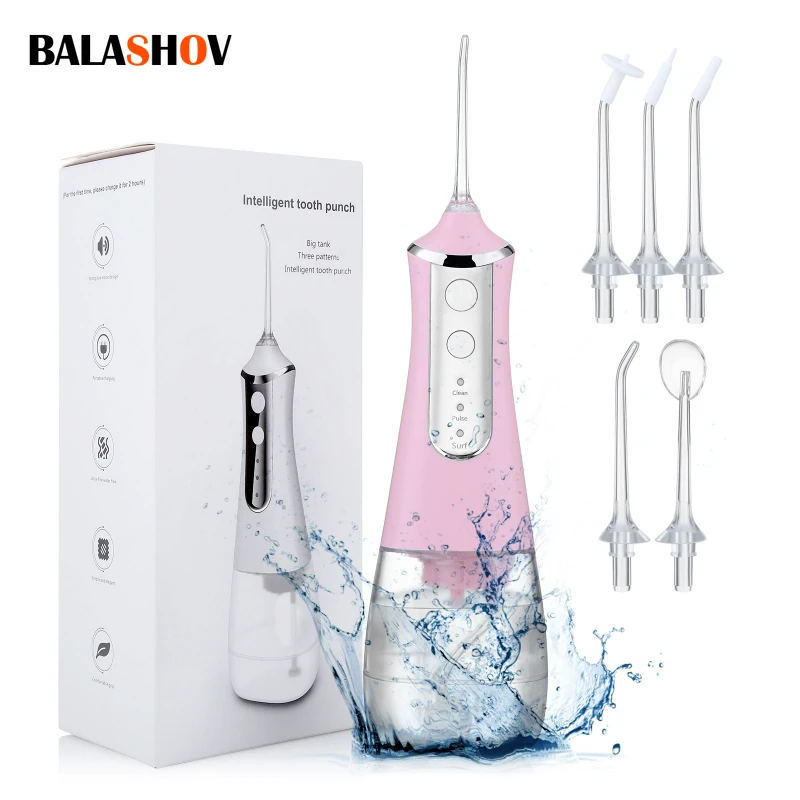 Oral Irrigator Dental Waterproof Teeth Cleaner USB Rechargeable Water ...