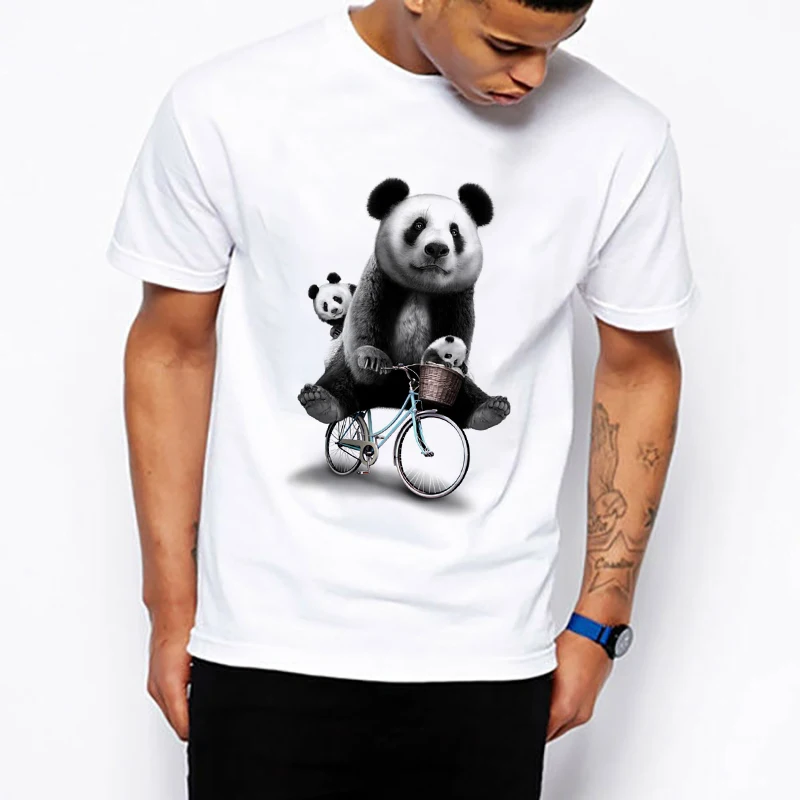 Men's Panda T-shirt | Panda Shirt Men | Cycling T-shirt | Fitness Tee ...