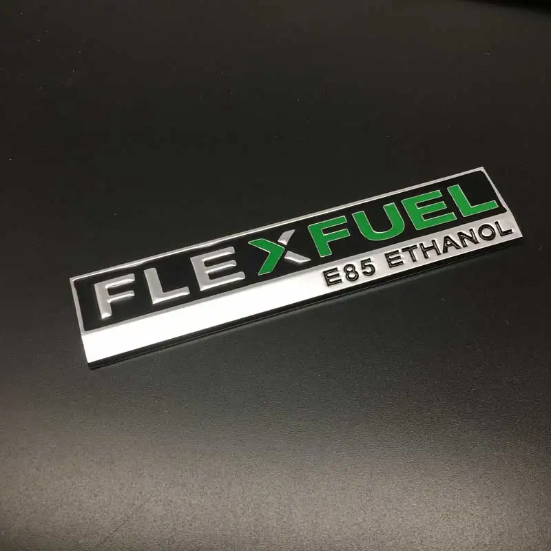 Logo 3D en métal FLEXFUEL E85 en éthanol, Badge de protection latérale ...