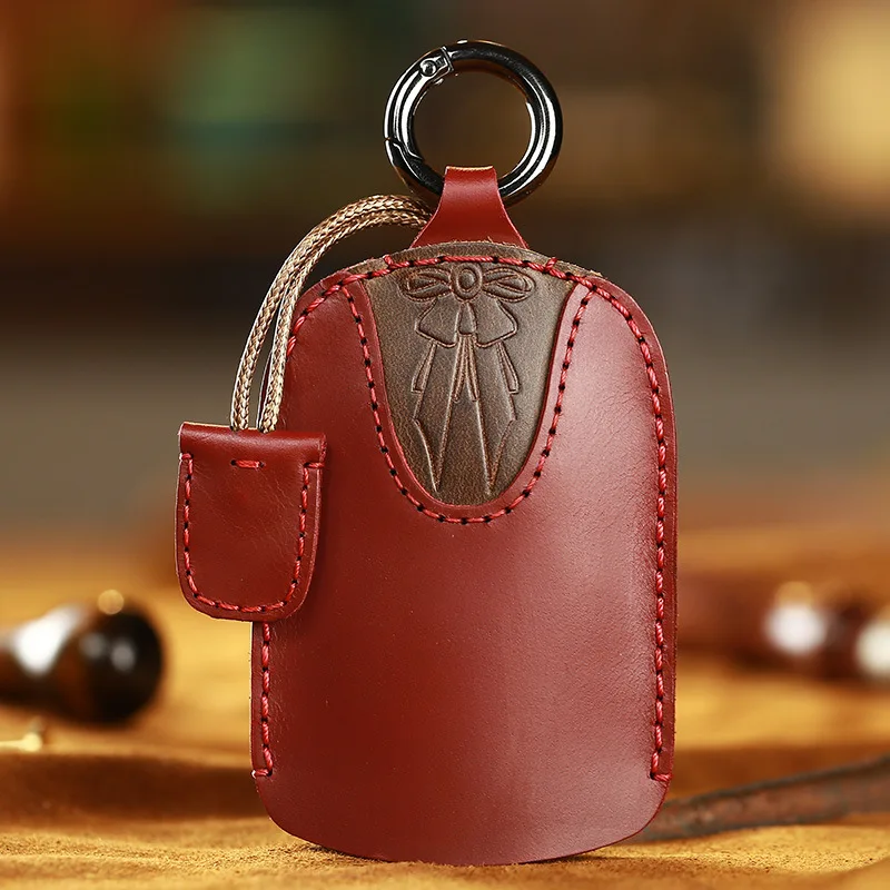 Handmade-Genuine-Leather-Princess-Car-Keychain-Key-Holder-Organizer ...