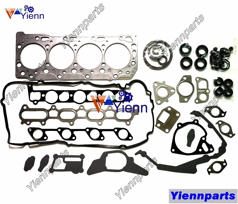 For Mitsubishi 4D56T DI 4D56U Overhaul Head Gasket Set 1000A407 L200 ...