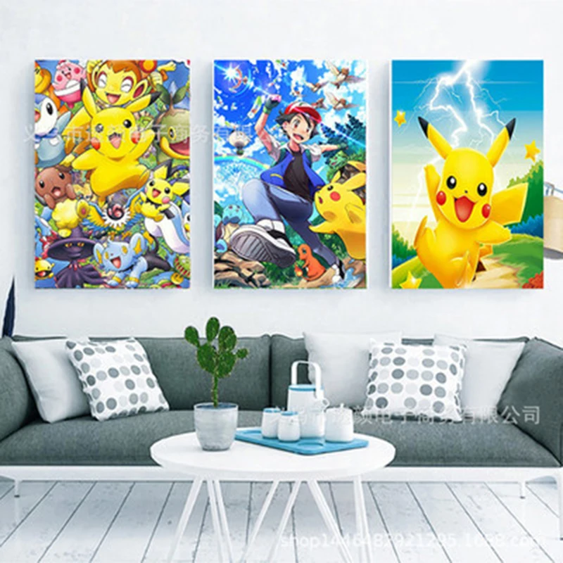 Pokemon-DIY-5D-Anime-Diamond-Painting-Pikachu-Cartoons-Figure-Pattern ...