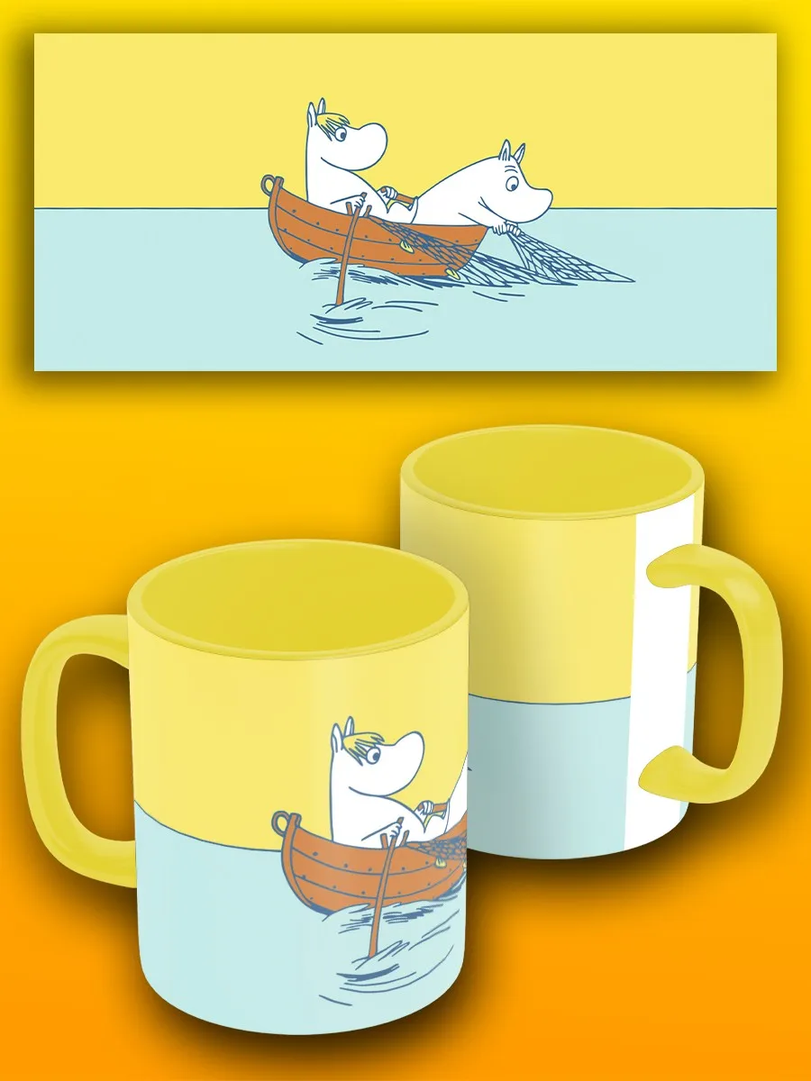 Mug Yellow Cartoon Moomin Troll Moomin-6677 Mug Cup Pialat For Tea ...