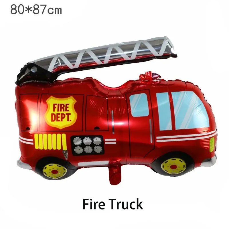 DIY Cartoon Car Balloons School Bus/Fire Plane /Train Foil Balloon ...