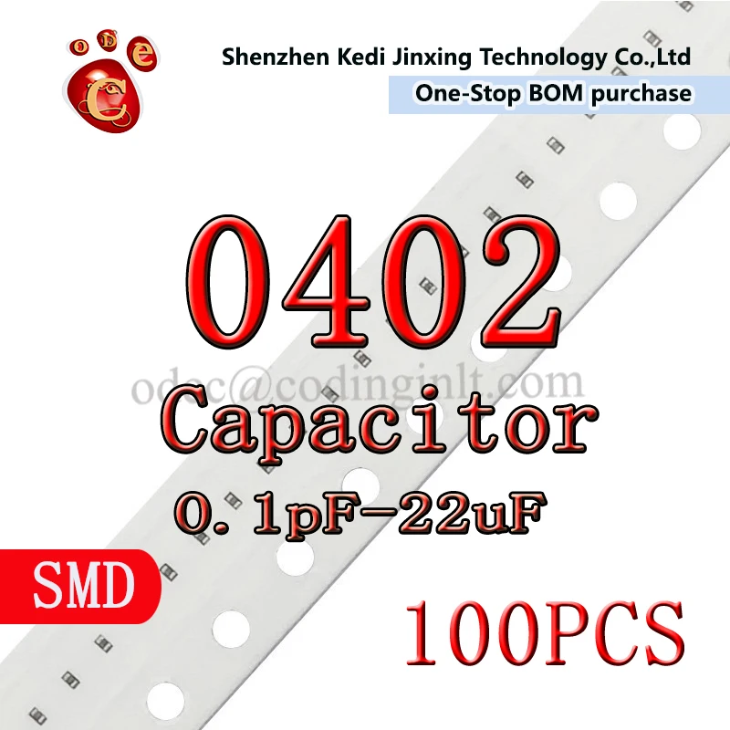 100PCS-0402-Capacitor-6-3V-220nF-330nF-470nF-1uF-2-2uF-4-7uF-10uF-1005 ...