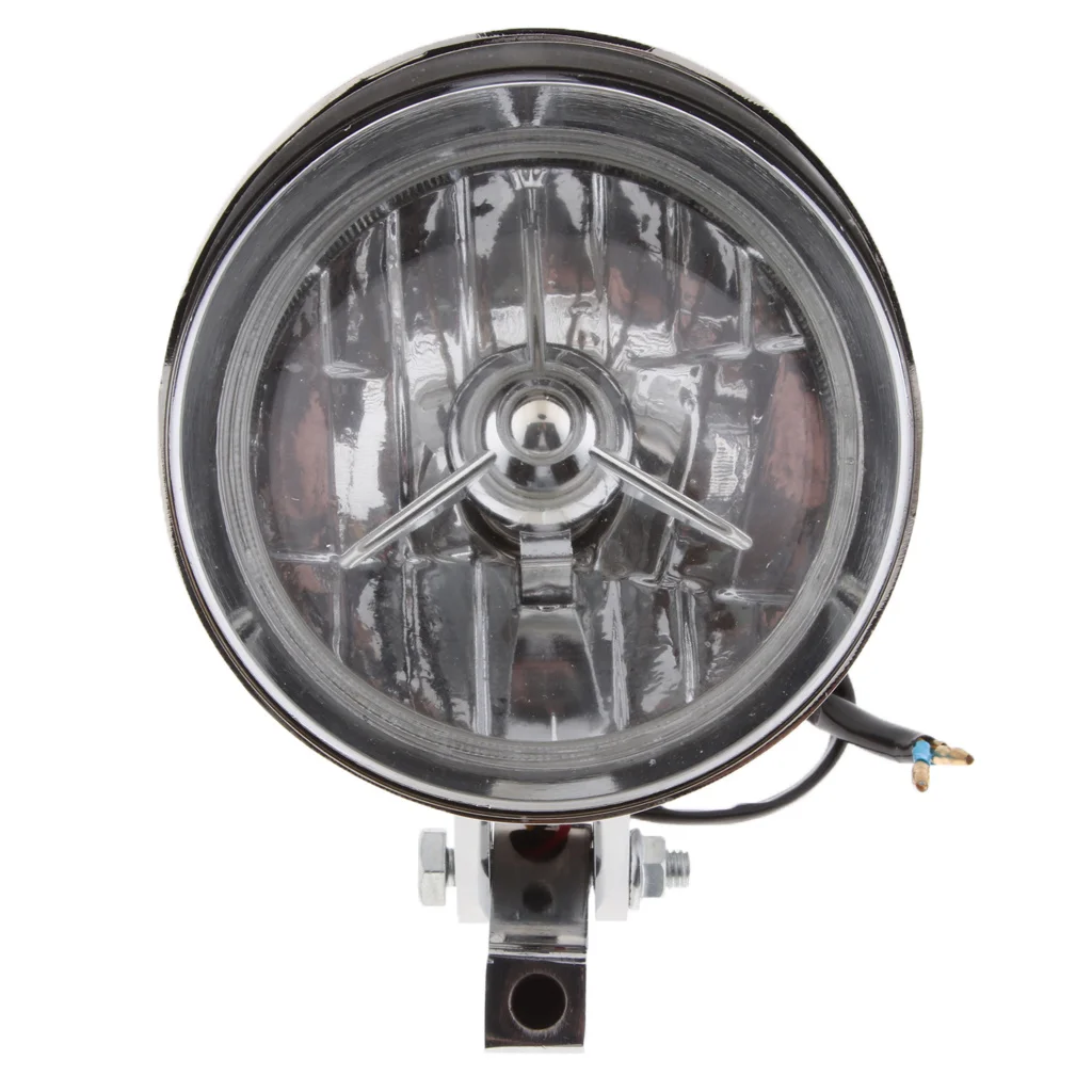 4-1/2'' 12V Front Headlight Headlamp 3 Wire Connection for Bobber ...