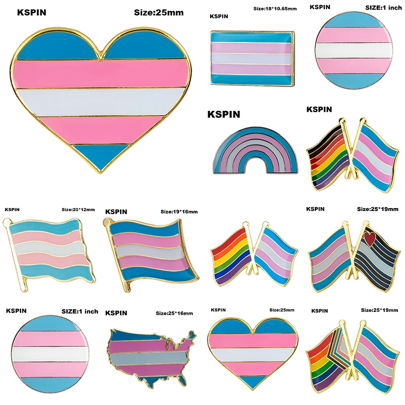Pin de Metal para transgénero, conjunto de insignia de Orgullo Gay ...