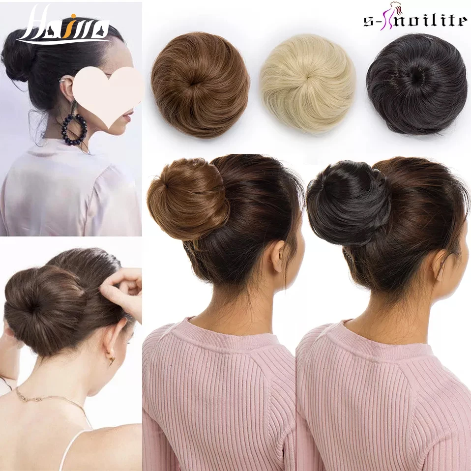 Fake Hair Extension Chignon | Hair Ponytails Extensions | Fake Hair Bun ...