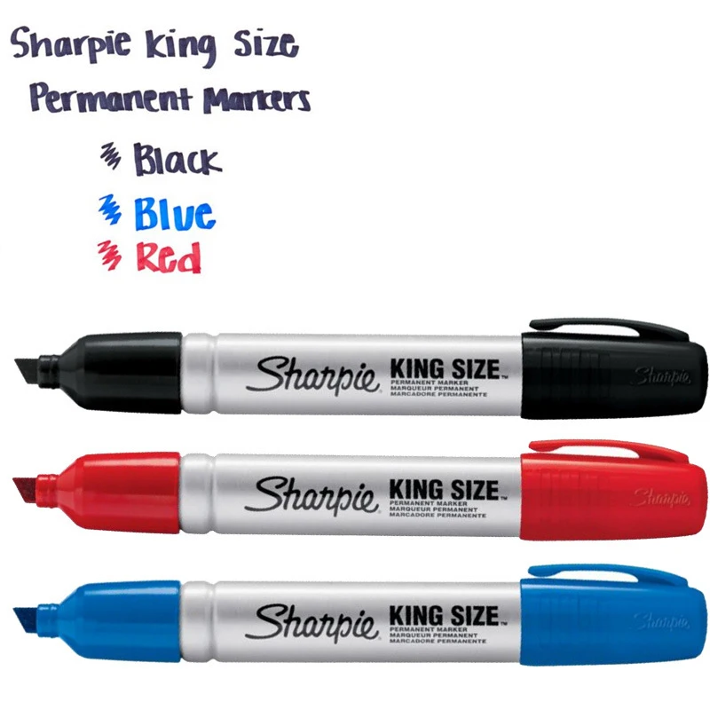 Sharpie-King-Size-Permanent-Markers-5-8mm-Chisel-Tip-Black-Blue-Red-for ...
