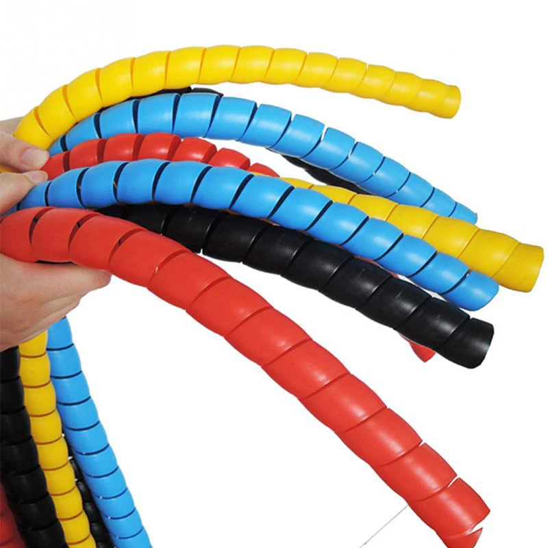 8mm 2m Line Organizer Pipe Protection Spiral Wrap Winding Cable Wire ...