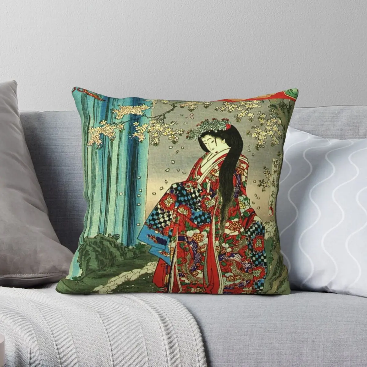 Japanese-Classic-Geisha-Lady-Japan-Art-Square-Pillowcase-Polyester ...