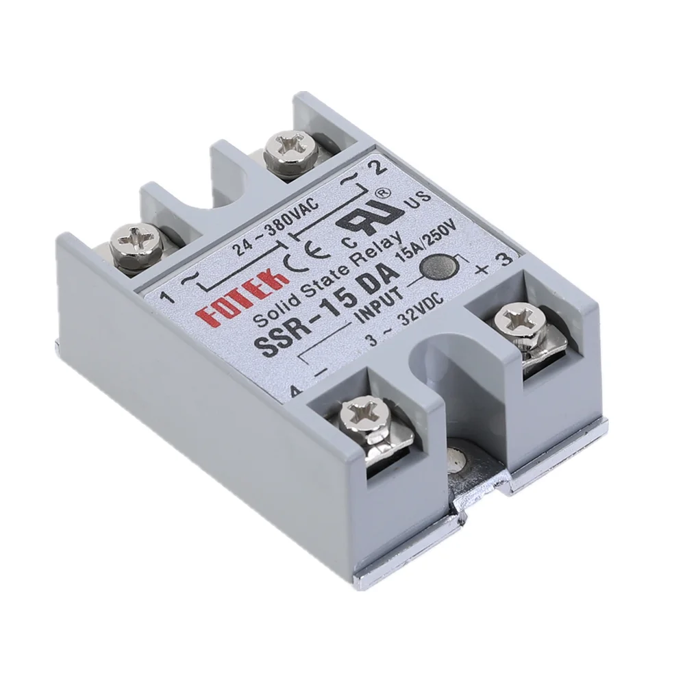 1pcs SSR 15DA 15A Solid State Relay Module 3 32V DC Input 24 380VAC ...