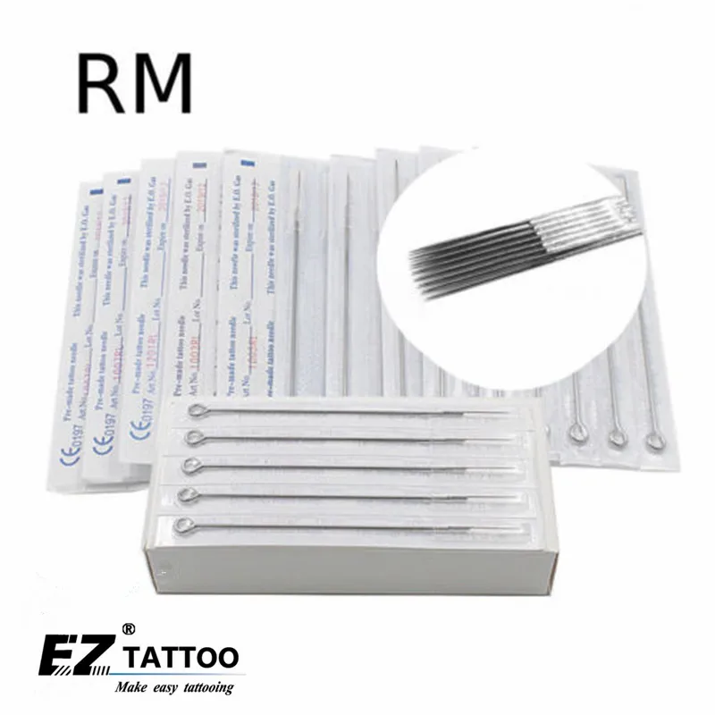 50pcs-box-5-7-9-11-13-15-17-RM-Disposable-Sterilized-Tattoo-Needles ...