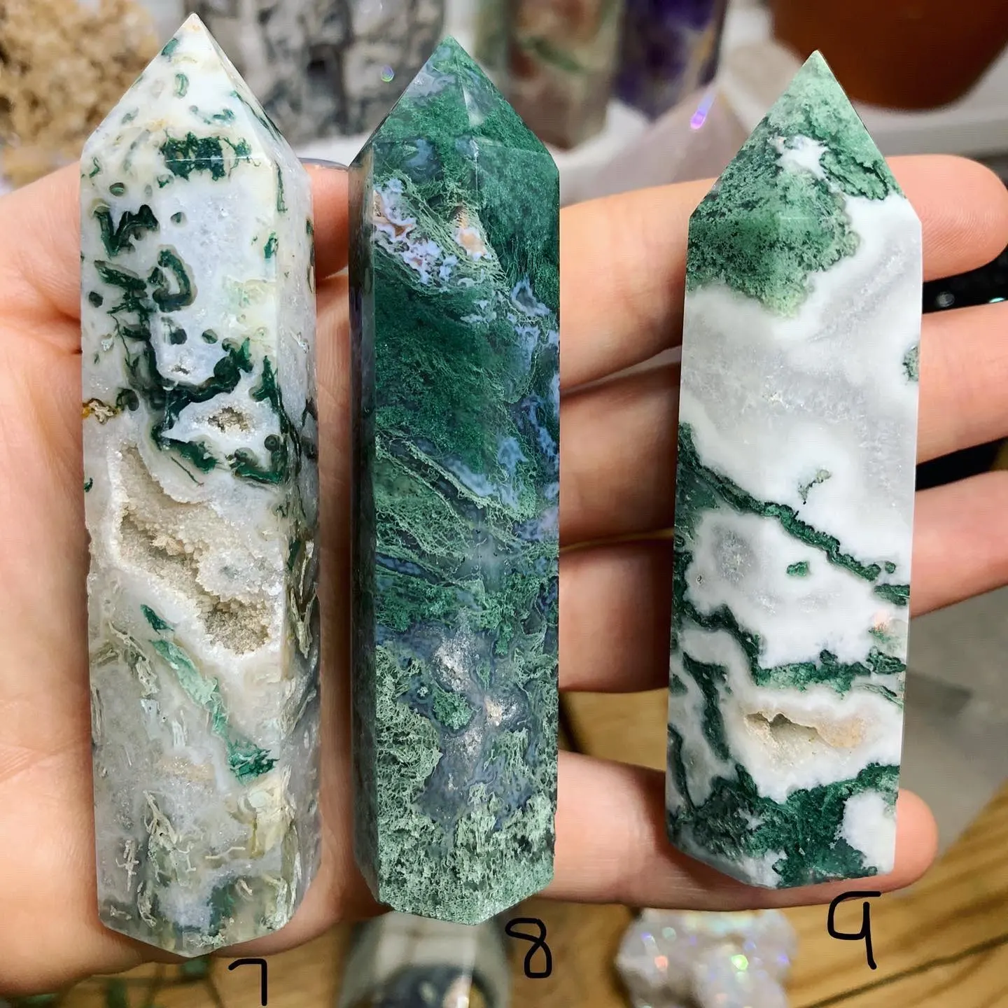 Rocks & Geodes Natural Agate Point Agate Crystal Tower Home Décor etna ...