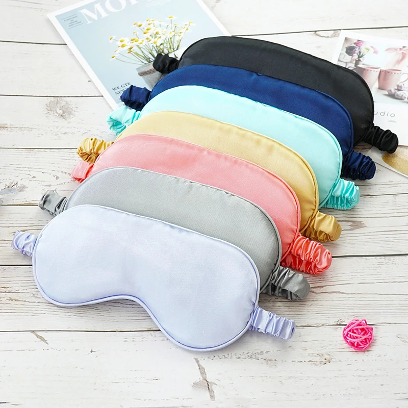 Imitated Silk Eye Patch Shading Sleep Eye Mask Eyepatch Travel Relax ...