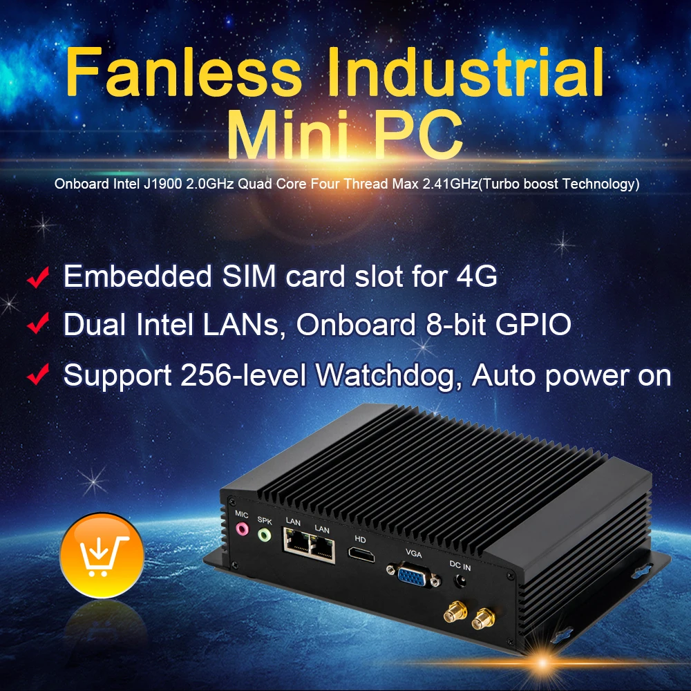 최신 4G SIM 카드 데스크탑 컴퓨터 J1900 DDR3L HD VGA 미니 pc, 산업용 듀얼 LAN pc 케이스 게임|미니 ...