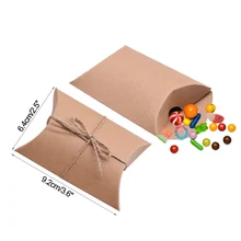 10/20/30Pcs Pillow Candy Box Kraft Paper Christmas Gift Packaging Boxes ...