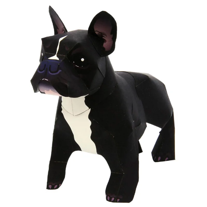 3d Paper Diy Animal Folding | French Bulldog Paper Diy | Origami 3d ...