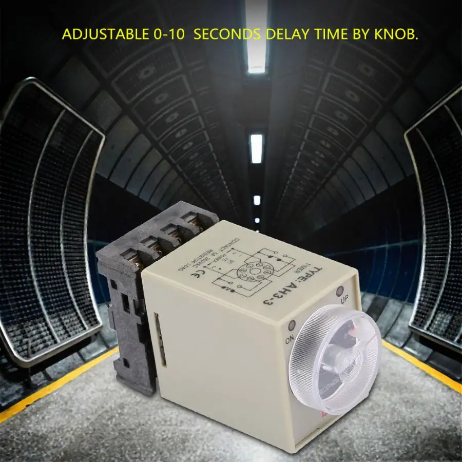 AH3-3-0-10-Seconds-Time-Relay-Knob-Control-Timer-Relay-Delay-power-ON ...
