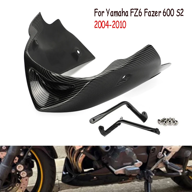 Carbon-Fiber-Belly-Pan-Lower-Spoiler-Fairing-For-Yamaha-FZ6-Fazer-600 ...