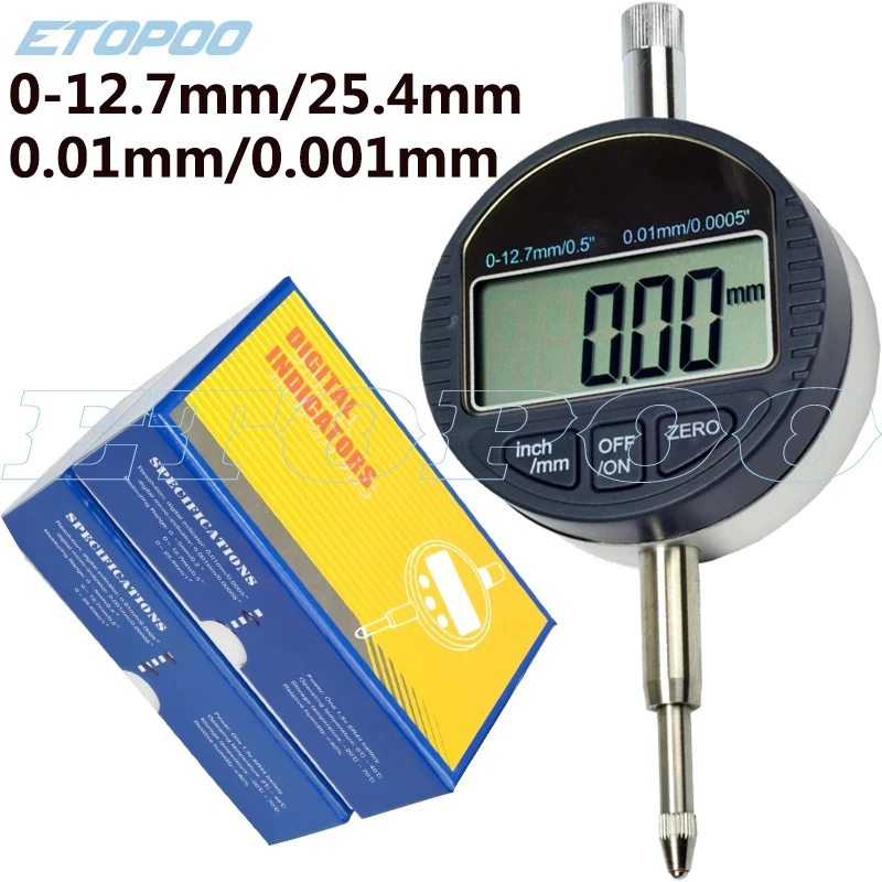 4 Size Digital Indicator 0-12.7mm/0-25.4mm 0.001mm 0.00005" Electronic ...