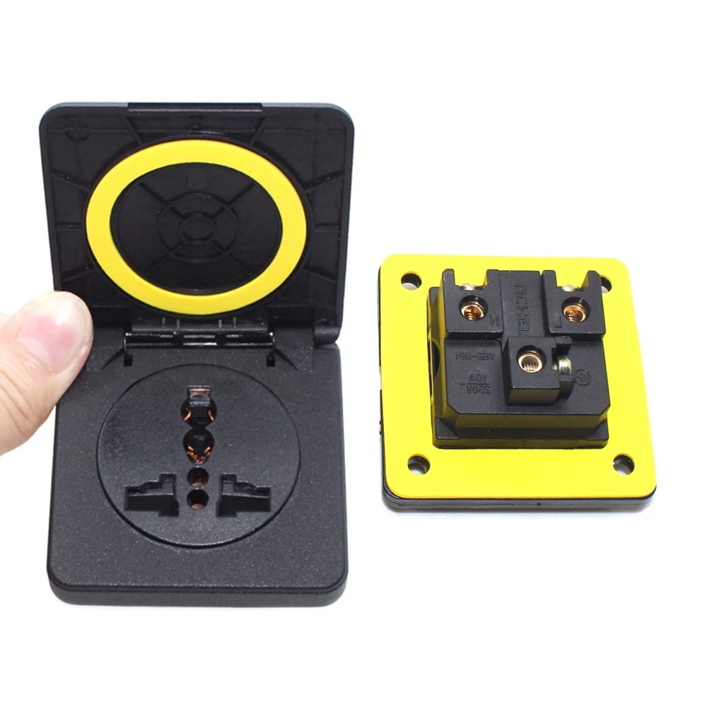 EU US AU UK Universal Waterproof Industrial Socket 10A 250V IP44 AC ...