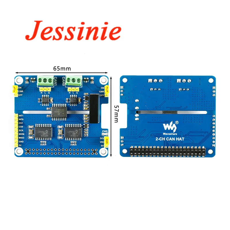 Raspberry Pi Dual channel Isolated CAN Bus Expansion Development Board ...