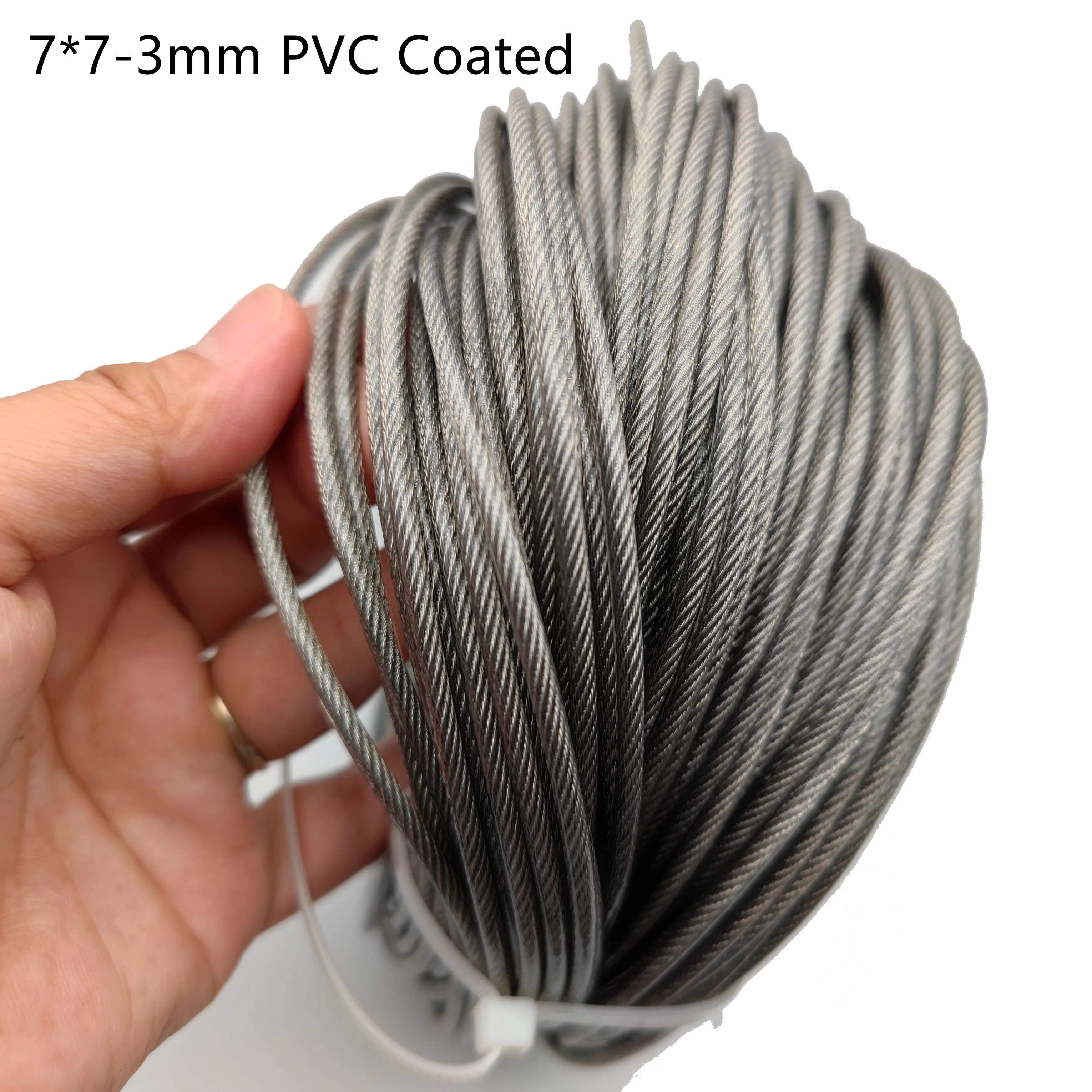 PVC-Coating-50M-2mm-3mm-7X7-Construction-304-Stainless-steel-Wire-rope ...