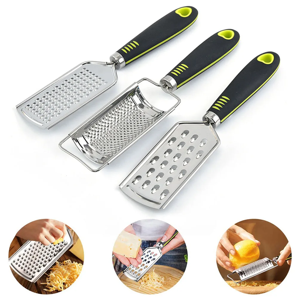 3 uds rallador de queso de acero inoxidable cuchillo multiusos para ...