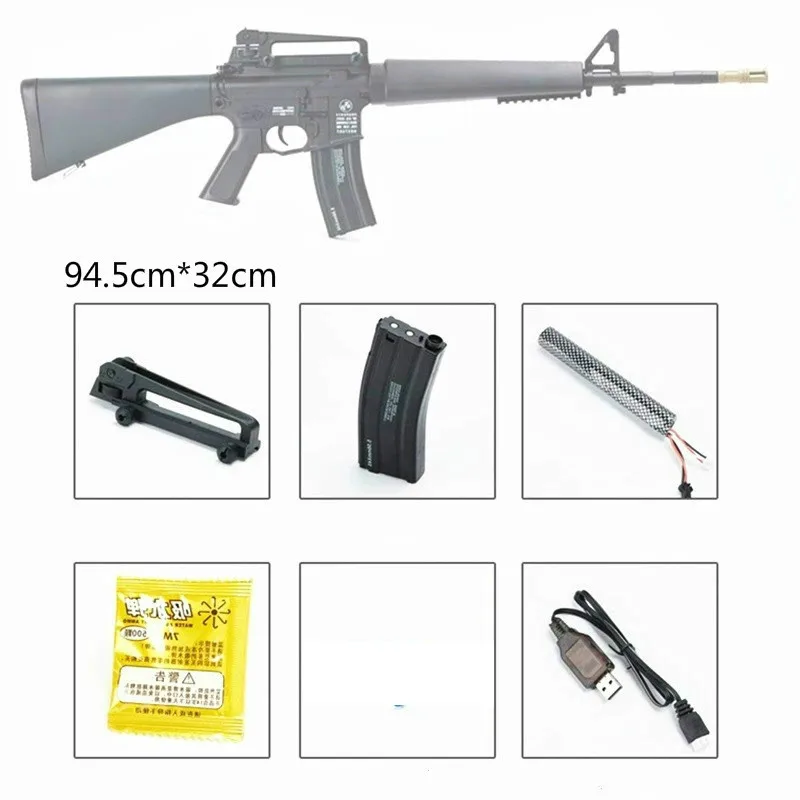 M16 Gel Blaster Air Crystal Peluru Mag Fed Pistol Mainan Ukuran Dewasa ...