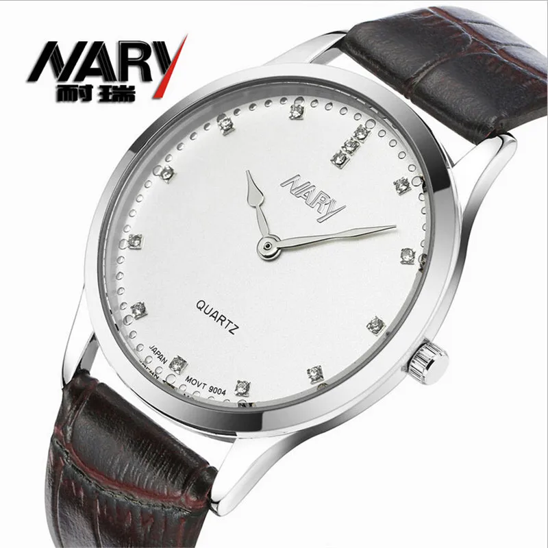 Men Fashion Casual Watches Nary Luxury Brand Watches Men Leather Band ...