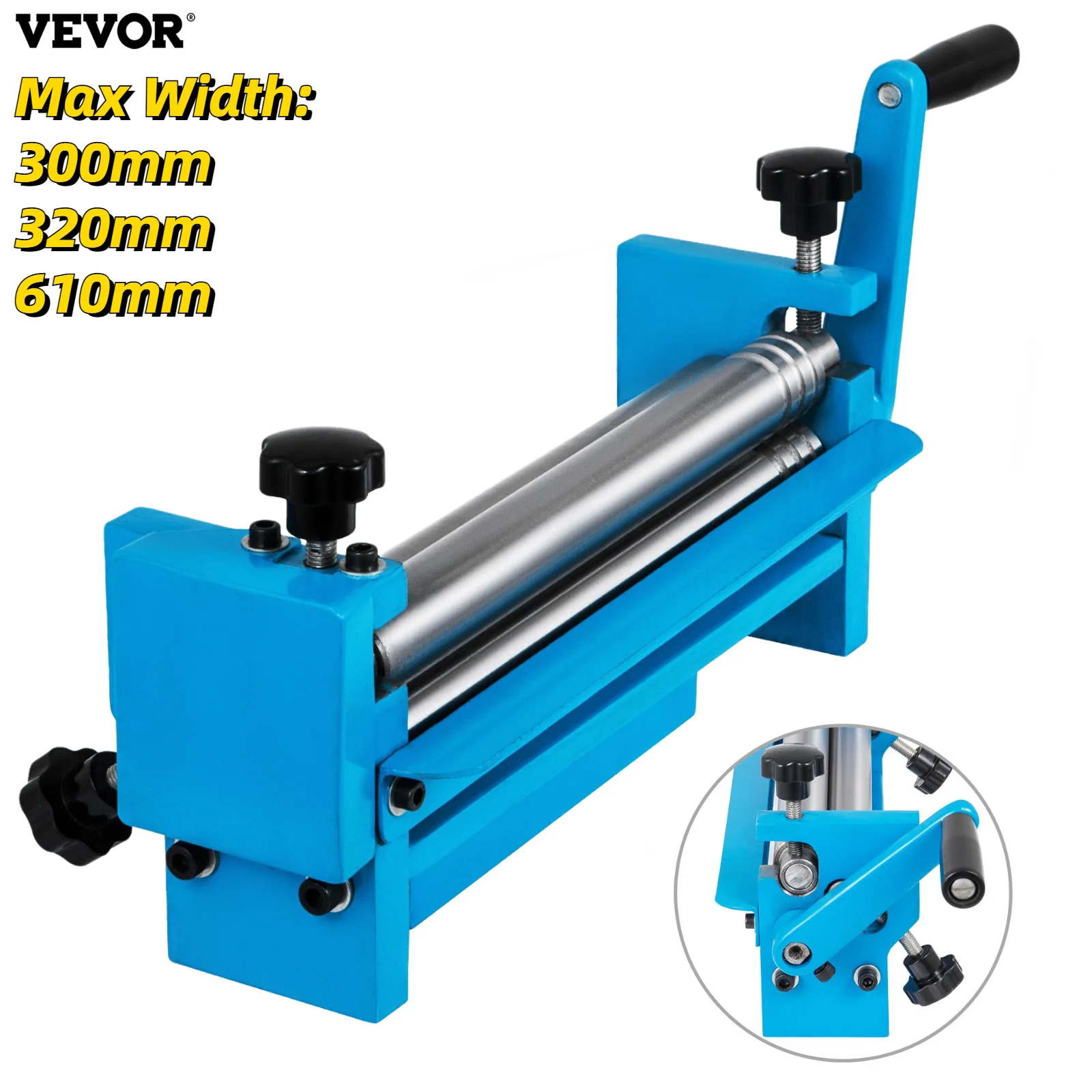 Vevor Slip Roll Machine 300mm 320mm 610mm Desktop Manual Metal Plate ...