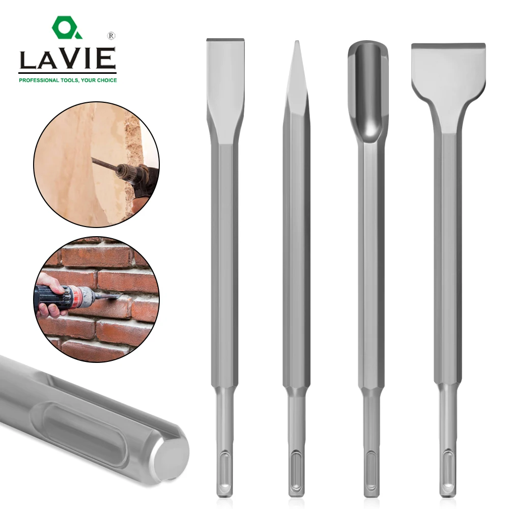 Rotary Hammer Bits 4-Piece SDS-Plus Rotary Hammer Drill Bit & Chisel ...