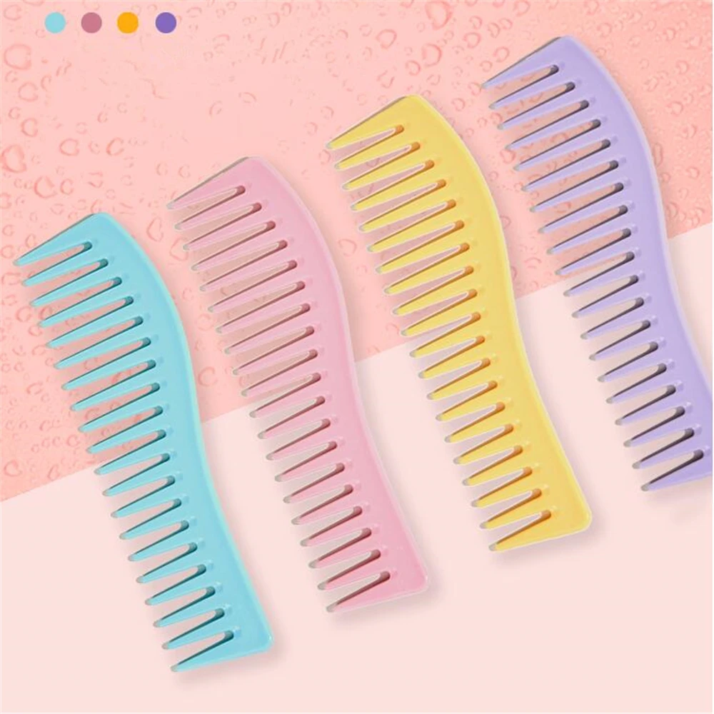 Hair Styling Comb Plastic Wide Tooth Anti-static Barber Salon ...