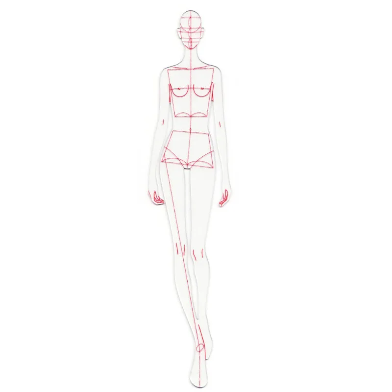 Fashion Ruler Fashion Line Dynamic Walk Drawing Human Dynamic Template 