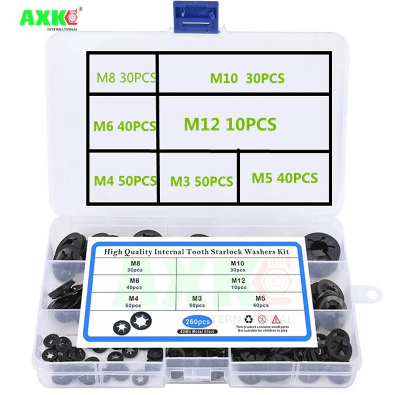 65Mn M3 M4 M5 M6 M8M10 Tooth Starlock Push On Locking Washers Speed ...