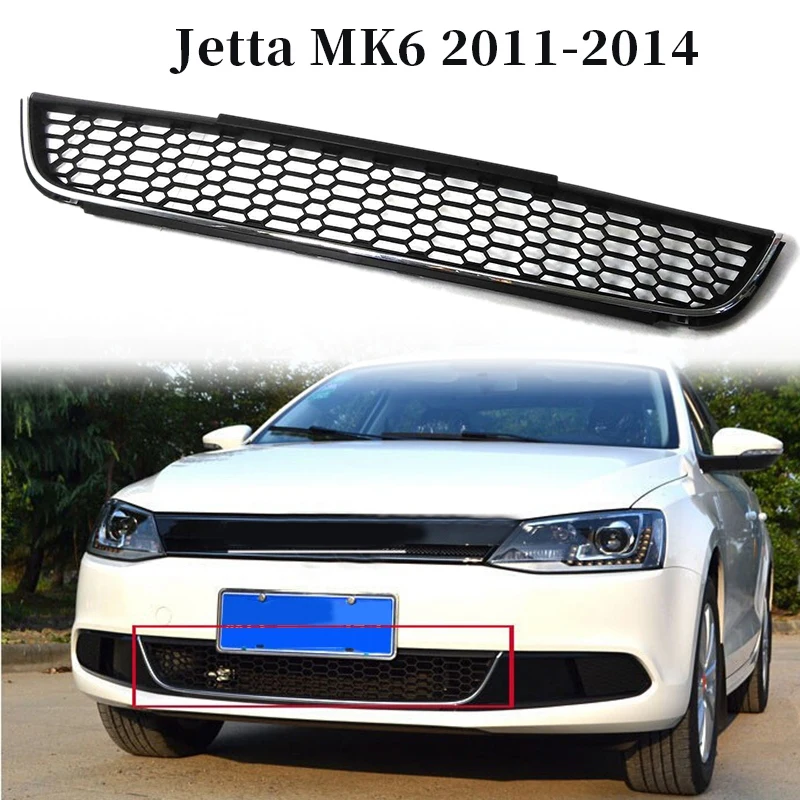 Chrome Front Bumper Honeycomb Lower Intake Grille Assembly For Jetta ...
