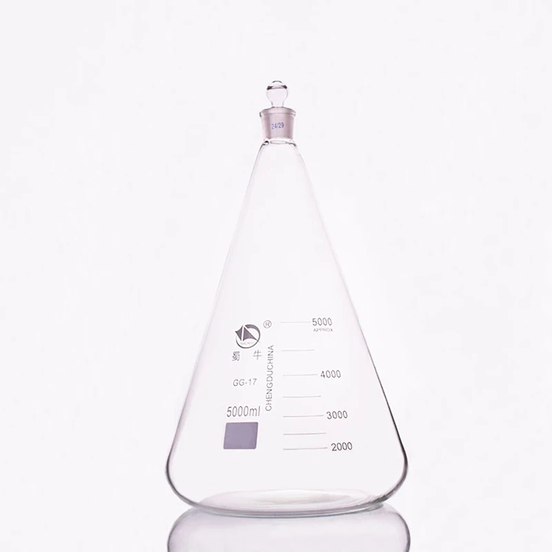 SHUNIU Glass conical flask with ground-in glass stopper