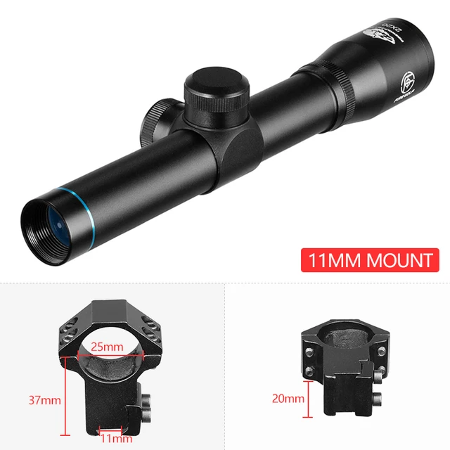 FIRE WOLF 2X20 Scope Rapid Target Acquisition Hunting Rifle Scopes Mil ...