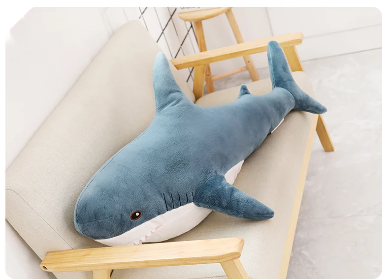 Kawaii Chubby Shark Plush Jumbo Edition (90cm) - KawaiiTherapy