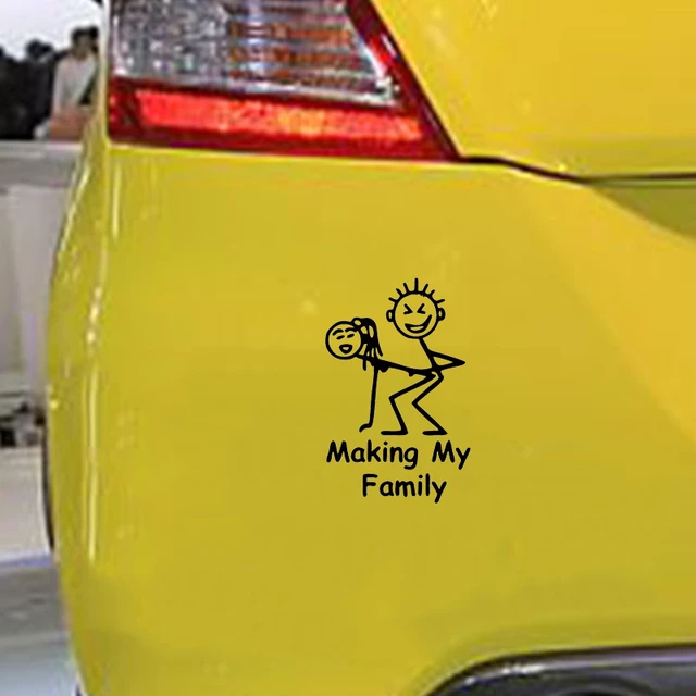 Custom Family Car Stickers Stick Figure Decals Family Vinyl Car Vehicle ...