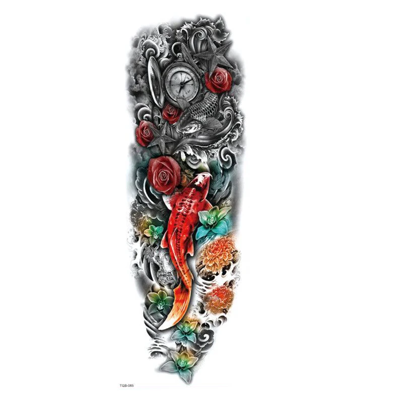 Black And Red Tattoo Sleeve