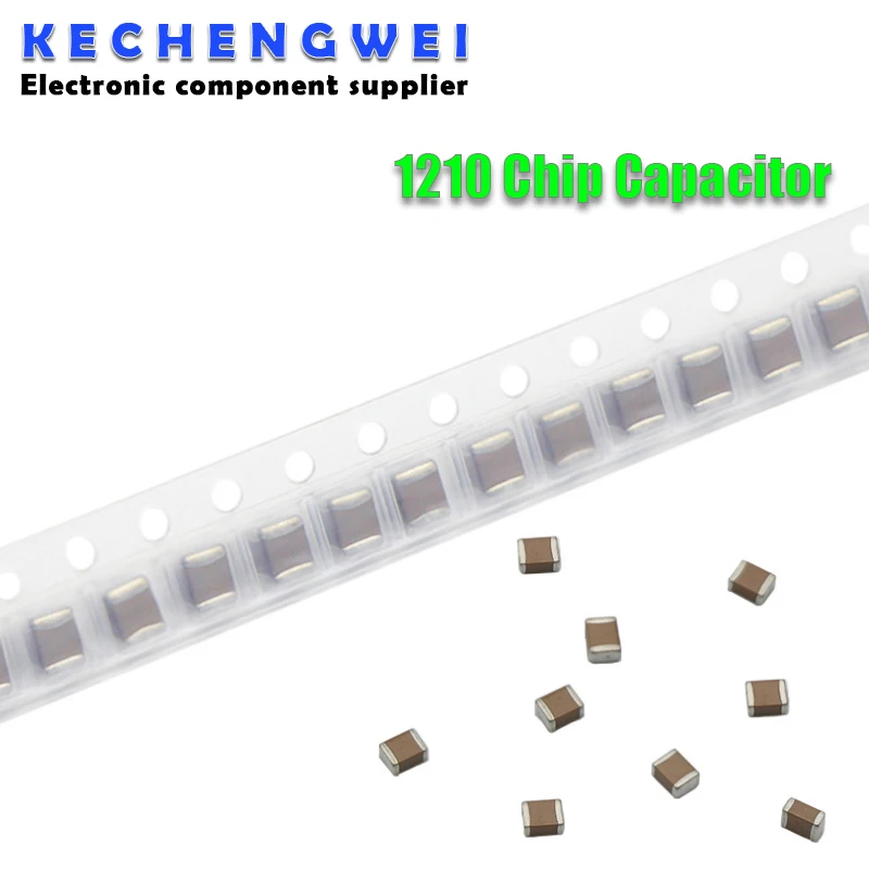 50pcs 1210 SMD Chip capacitor 1nF 4.7nF 1uF 2.2uF 10uF 22uF 47uF 100uF ...