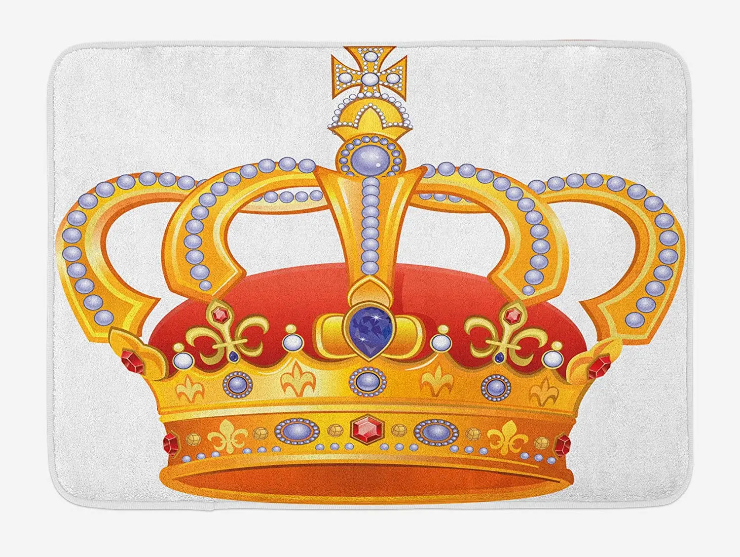 King Doormat Royal Crown With Gem Like Image Symbol Of Imperial ...