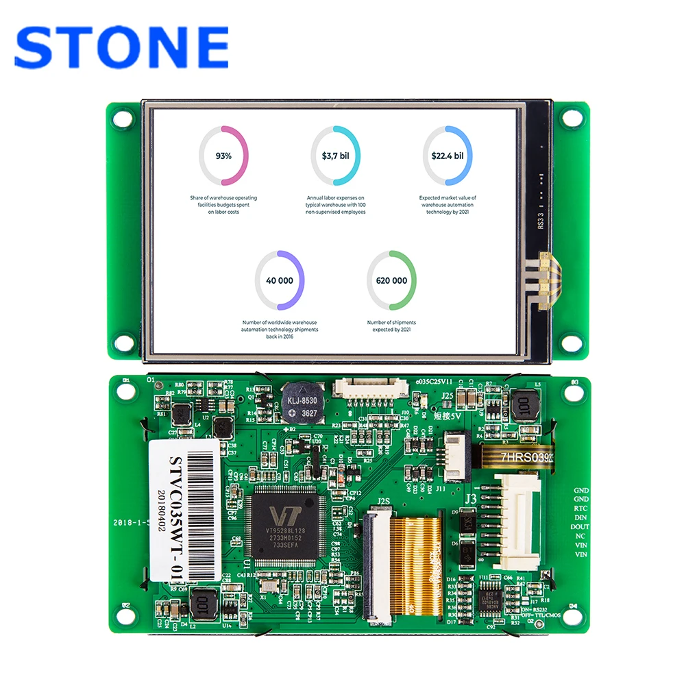 Stone 3.5 Inch Hmi Tft Lcd Display Module With Embedded System+software For Industrial Use - Lcd ...