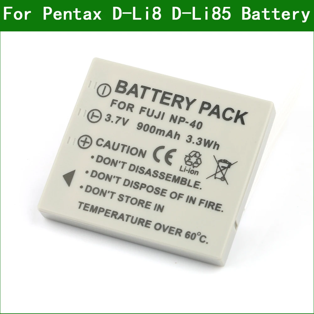 D-Li8 D-Li85 Camera Battery For Pentax Optio A10 A20 A30 A40 E65 L20 S ...