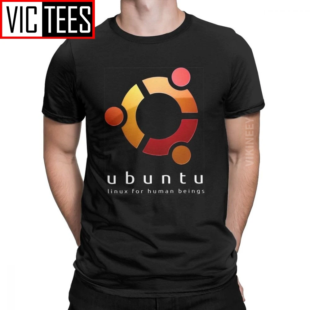 Ubuntu Linux For Human Beings T Shirt for Men 100 Percent Cotton Tshirt ...