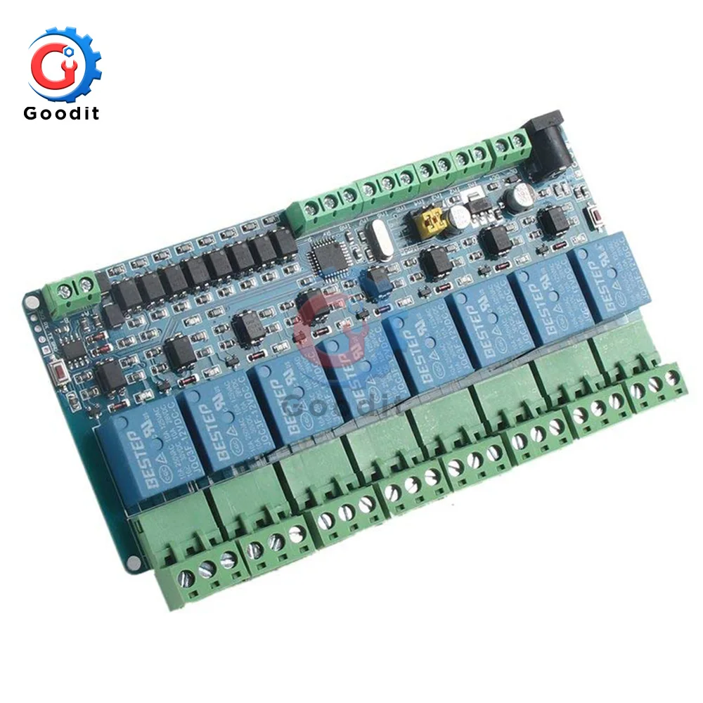 1PCS Modbus rtu 8 Channel Relay Module 485 TTL Communication 8-channel ...